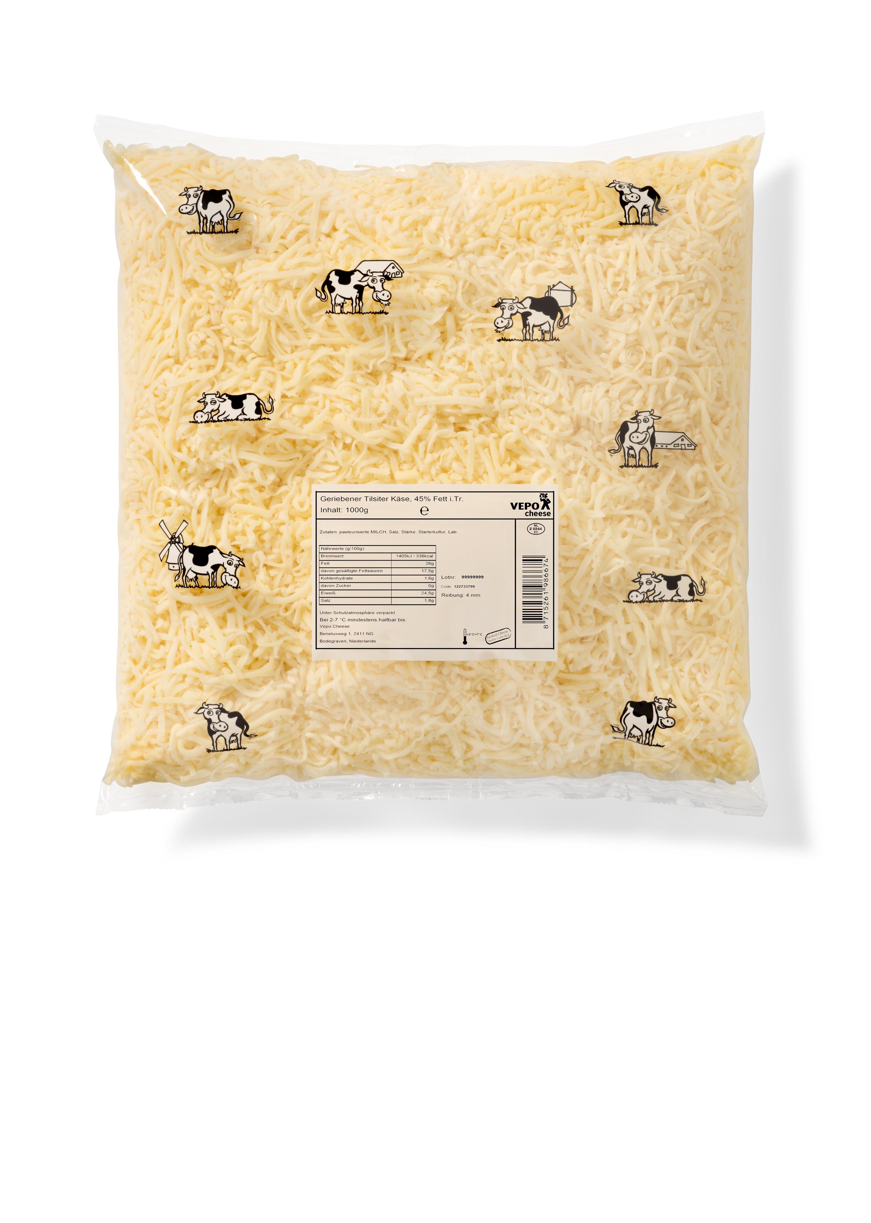 Tilsiter geriebener Käse - Vepo Cheese